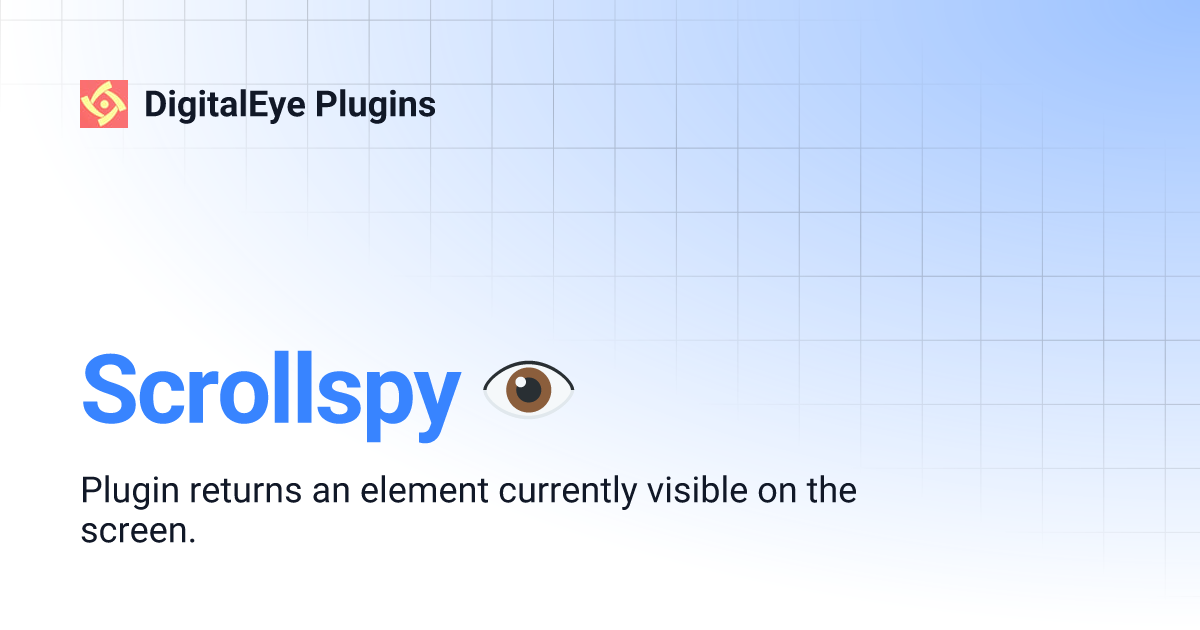 Scrollspy 👁 | DigitalEye Plugins