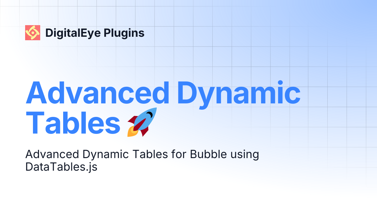 Advanced Dynamic Tables 🚀 | DigitalEye Plugins