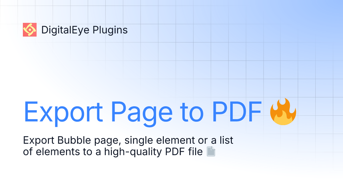 Export Page to PDF 🔥 | DigitalEye Plugins